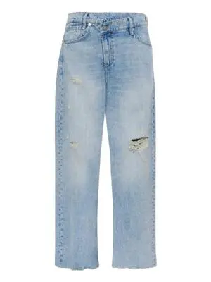 ALLSAINTS Belt Loop Wide Leg Jeans - Blue
