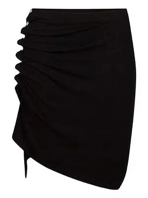 PACO RABANNE Paco Rabanne Asymmetrical Logo Skirt