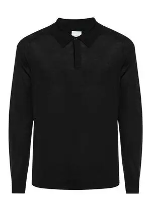 Paul Smith Long-sleeve Knitted Polo Shirt - Black