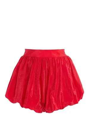 THE FRANKIE SHOP The Frankie Shop Alina Pleated Puff Shorts Red