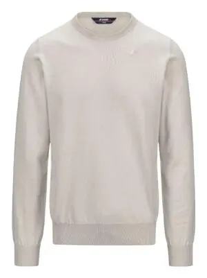 K-WAY Long-sleeved Crewneck Jumper - Beige