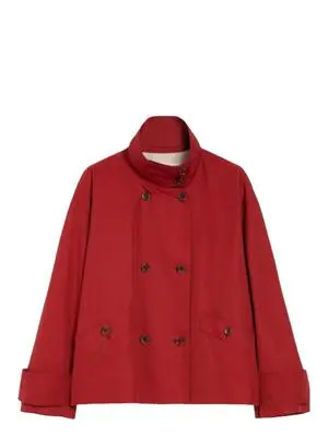 IBLUES A-line Trench Coat With Lapel Collar - Red
