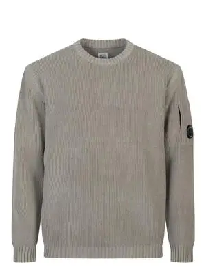 C.P. COMPANY Ribbed Knit Sweater - Gray