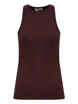 BY MALENE BIRGER Mani Ribbed Crewneck Tank Top - Black