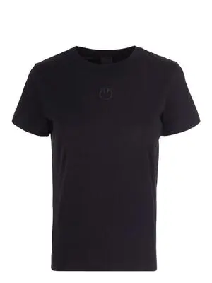Pinko Embroidered Logo Crewneck T-shirt - Black