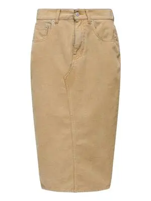MAISON MARGIELA Seam Midi Skirt - Nude