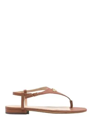 Ralph Lauren T-bar Strap Sandals - Brown