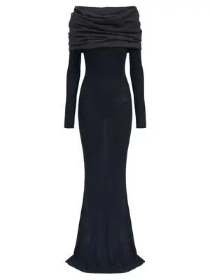 ENTIRE STUDIOS Entire Studios Long Sleeve Maxi Dress With Side Zip And Slit Hem