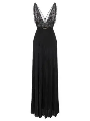 Elisabetta Franchi Embellished Maxi Dress - Black