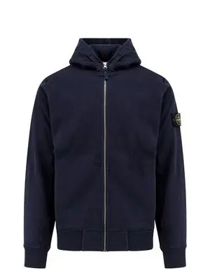 Stone Island Zip-up Hooded Jacket - Blue