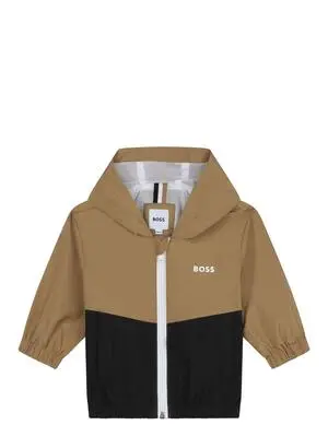 HUGO BOSS Hugo Boss Logo-Print Hooded Windbreaker