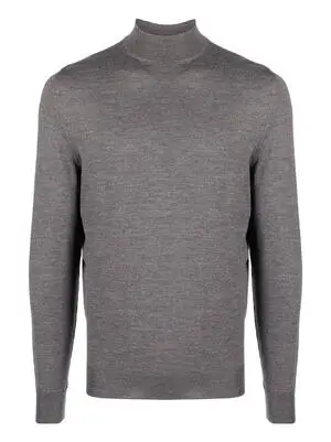 DRUMOHR Turtleneck Knitwear With Ribbed Details - Gray