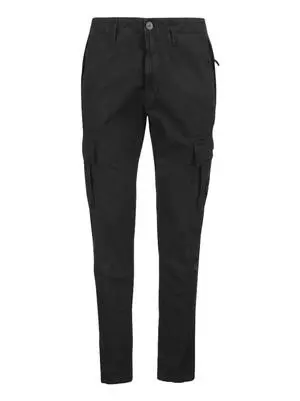 Stone Island Slim-fit Cargo Trousers - Black