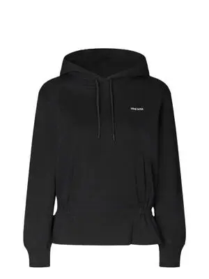 Stine Goya Ruffled-hem Hoodie - Black