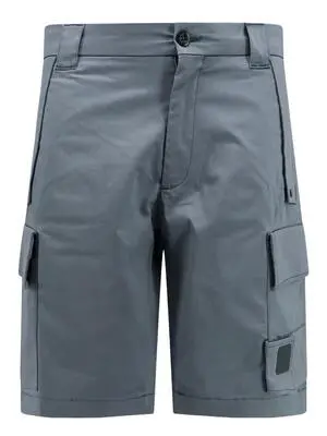 C.P. COMPANY Logo Patch Cargo Shorts - Gray