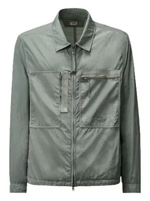 C.P. COMPANY Logo Embroidered Zip-up Jacket - Blue