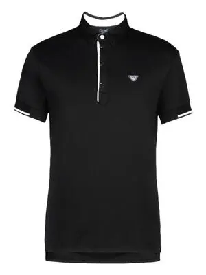 Emporio Armani Logo Details Polo Shirt - Black