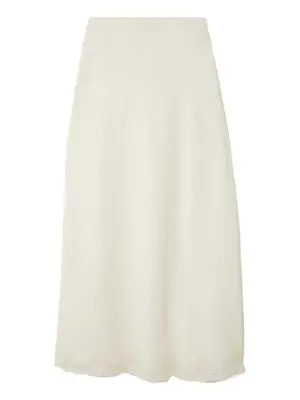 Rixo RIXO Crystal Lace-Trimmed Midi Skirt No