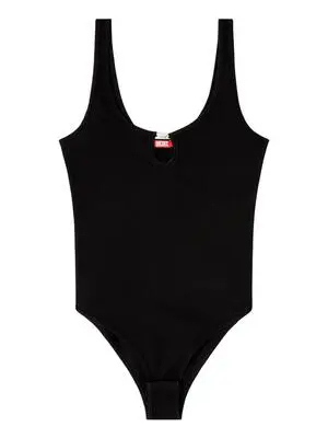 DIESEL® Maura Oval-d Rhinestone Embellished Bodysuit - Black