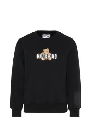 Moschino Teddy Bear Logo Print Sweatshirt - Black