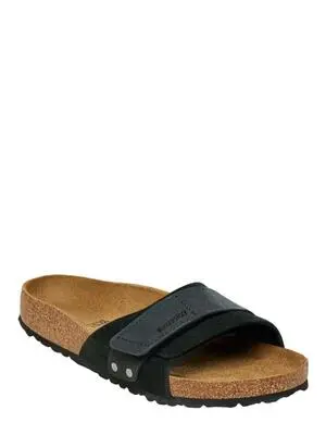 BIRKENSTOCK Birkenstock Suede Slides With Adjustable Buckle