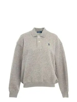 Polo Ralph Lauren Logo Embroidered Polo Shirt - Gray