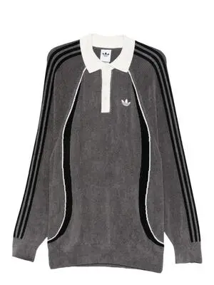 ADIDAS Adidas Long Sleeve Collared Polo Shirt With Button Closure
