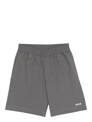 MSGM Elastic Waist Wide Leg Shorts - Grey