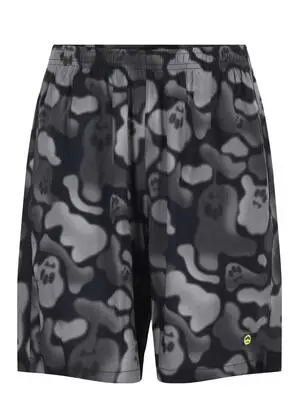BARROW Allover Print Elasticated Waistband Shorts - Black