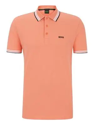 Hugo Boss Logo-embroidered Piqué Polo Shirt - Pink