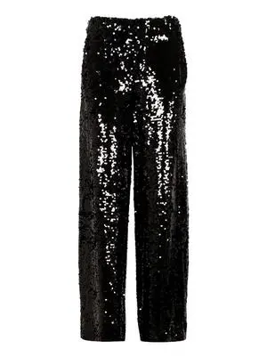 Philosophy Di Lorenzo Serafini Wide-leg Sequined Trousers - Black