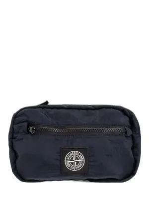 Stone Island Compass Appliqué Shoulder Bag - Black