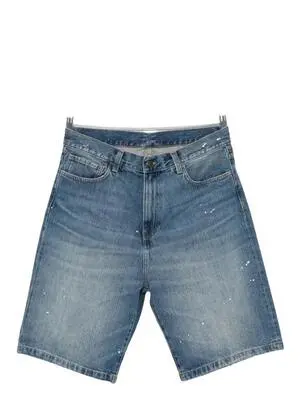 Carhartt Landon Paint-splatter Denim Shorts - Blue
