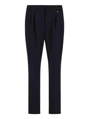 Herno Pleated Front Straight Leg Trousers - Black