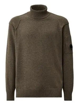 C.P. COMPANY C.P. Company Ribbed Roll Neck Sweater With Lens Detail