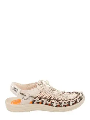 Keen Uneek Lea Woven Slip-on Sneakers - Nude