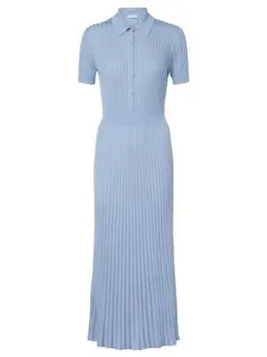Gabriela Hearst Gabriela Hearst Amor Ribbed-Knit Silk And Cashmere Maxi Dress Blue