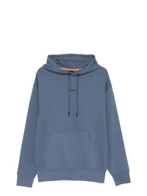 Hugo Boss Hooded Sweatshirt With Letter Pattern - Blue