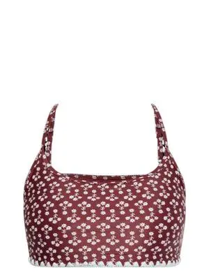 The Upside Firefly Floral Sports Bra - Red