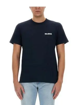 Woolrich Logo Detailed Crewneck T-shirt - Black