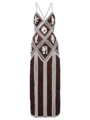 ALEMAIS X Laurence Leenaert Leandra Ramie Maxi Dress - Gray