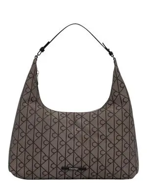 Calvin Klein Jacquard Logo Shoulder Bag - Black