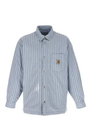 Carhartt Work In Progress Grimsby Stripe Shirt Jacket - Gray
