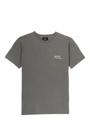 A.p.c. Logo Printed Crewneck T-shirt - Grey