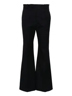 JOSEPH Tafira Mid-rise Flared Trousers - Black