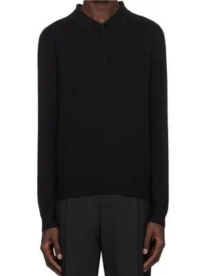 HUGO BOSS Hugo Boss Lapel Collar Knit Sweater