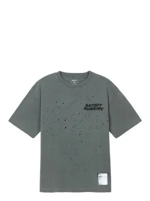 Satisfy Mothtech Distressed Logo T-shirt - Gray