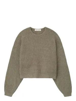 Fear Of God Waffle-knit Cropped Sweater - Brown