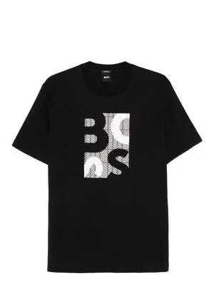 Hugo Boss Logo Printed Crewneck T-shirt - Black
