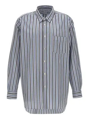 Comme Des Garçons Striped Buttoned Shirt - Gray
